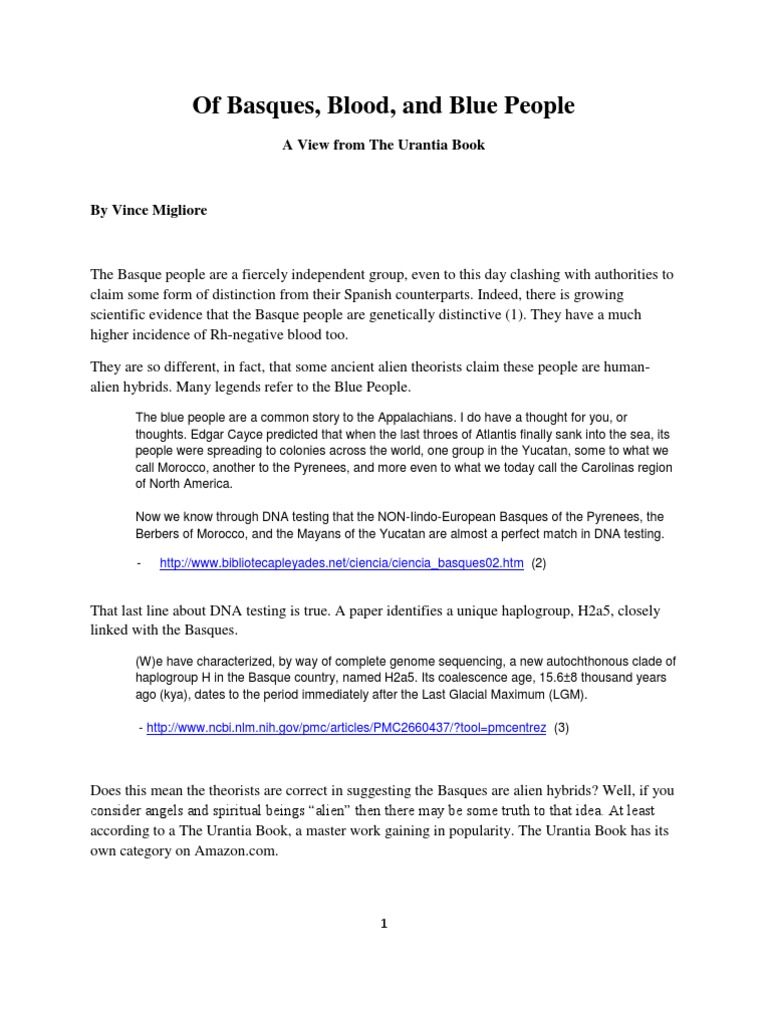 Of Basques, Blood, and Blue People | PDF | Nature