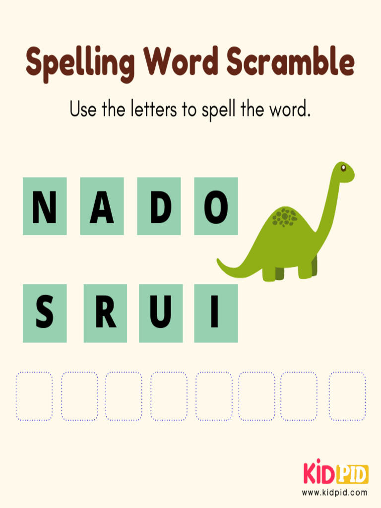 Spelling Word Scramble Worksheets For Grade 2 | PDF | Orthography ...