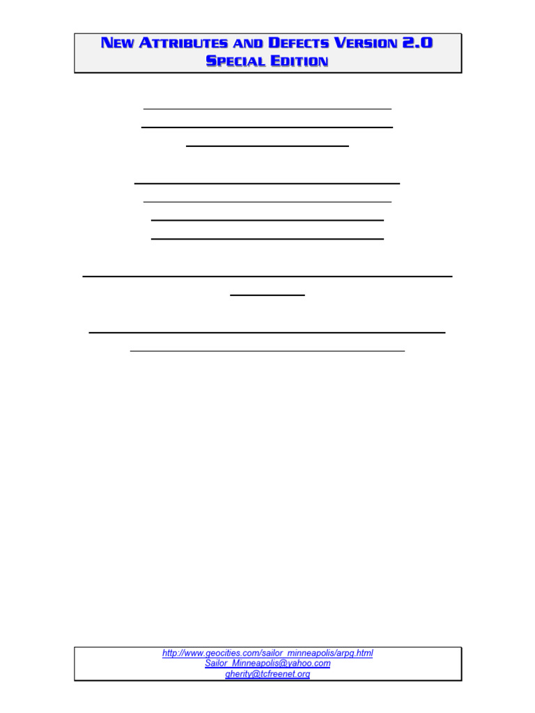 BESM New Attributes & Defects 2.0 | PDF