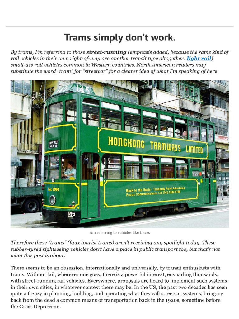 Trams Simple Dont Work | PDF