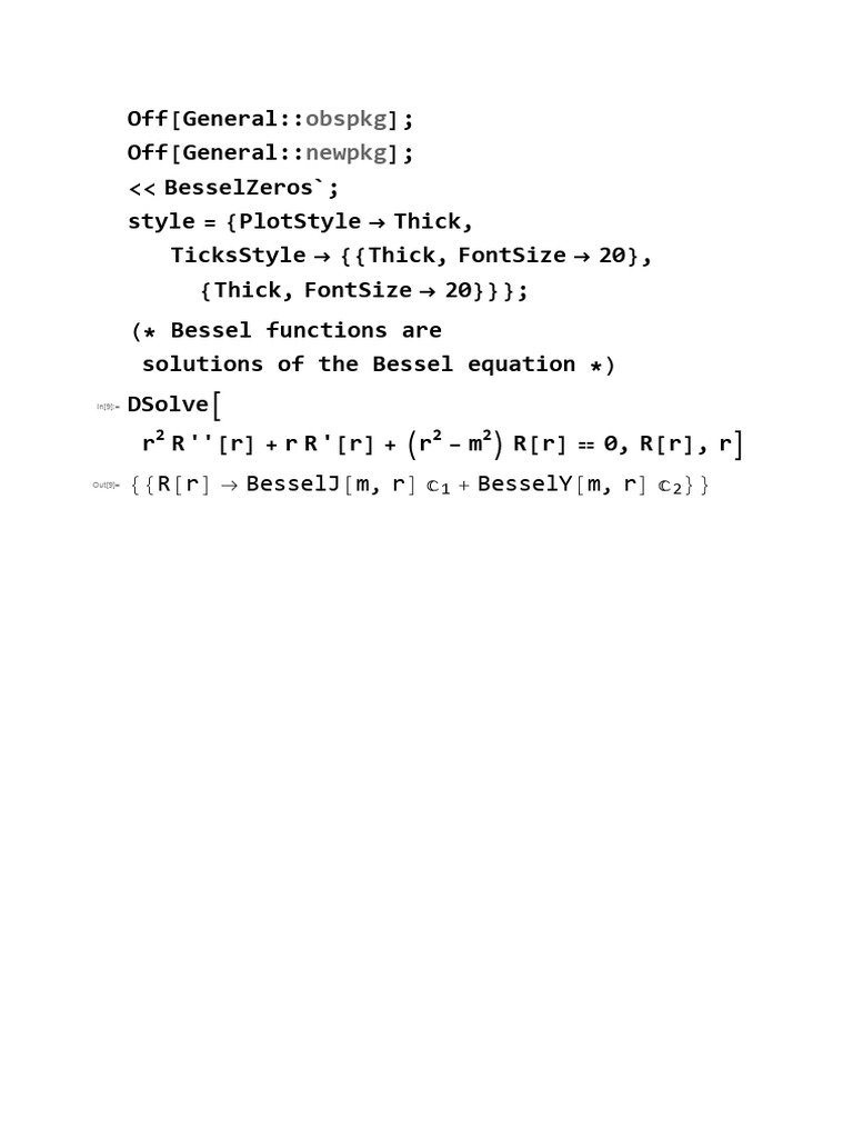 Bessel Functions and Their Properties | PDF