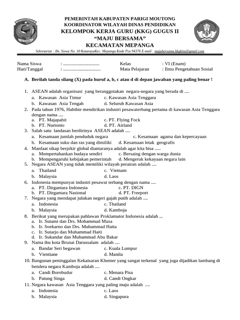 Soal IPS Kelas 6 | PDF
