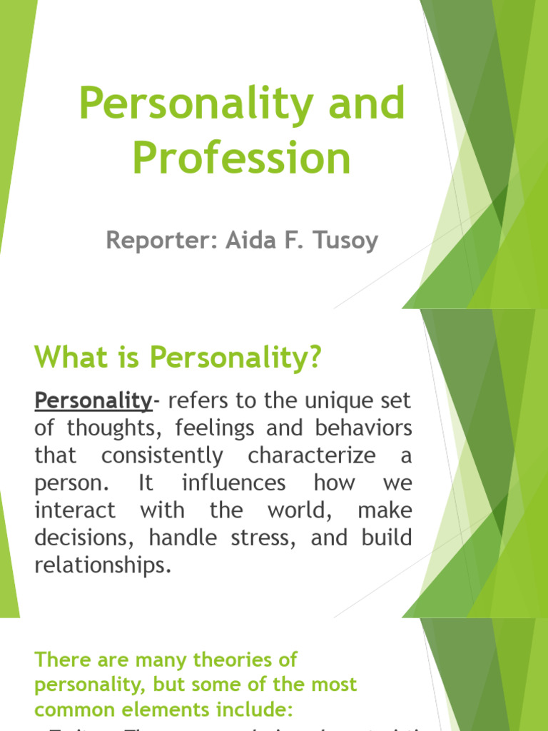 Personality and Profession.pptx | PDF