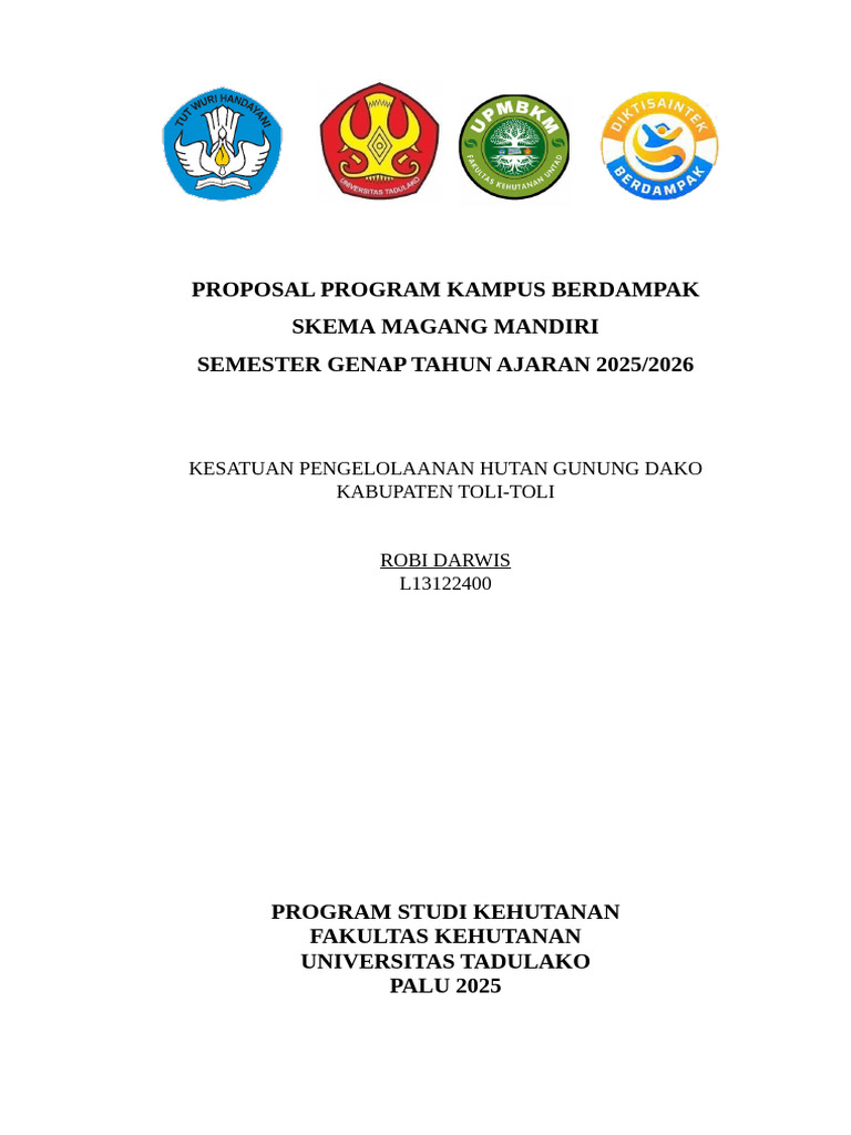 PROPOSAL PROGRAM MBKM 2024 (ROBI) | PDF