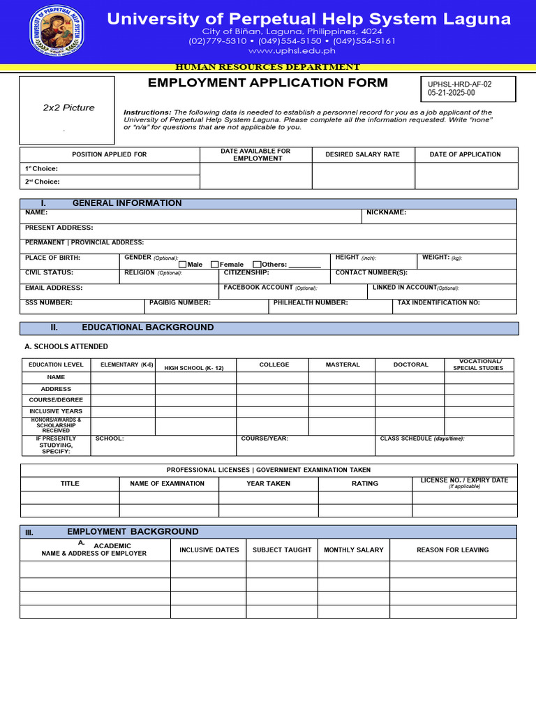 Application Form-Fillable Without Sacks Sentence | PDF
