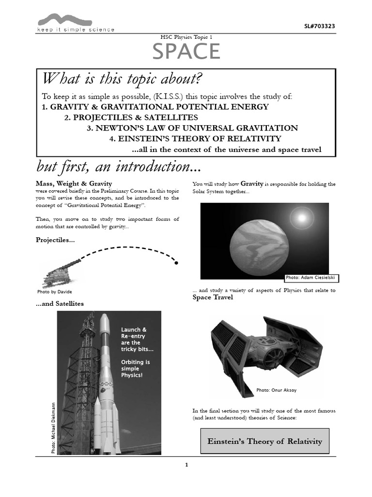 HSC Physics: Gravity and Space Concepts | PDF | Mass | Gravity