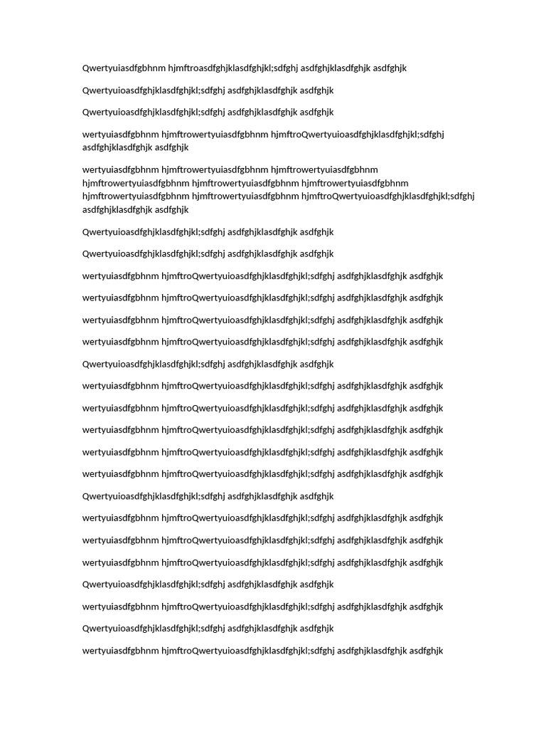 Qwertyui Text Repetition Analysis | PDF