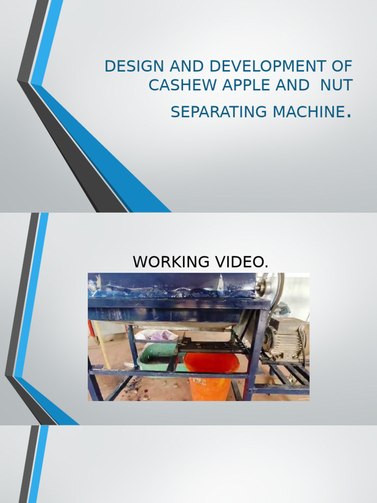Design and Development of Cashew Apple and Nut | PDF