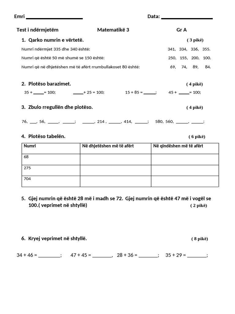 Test Mate 2 Gr. A | PDF