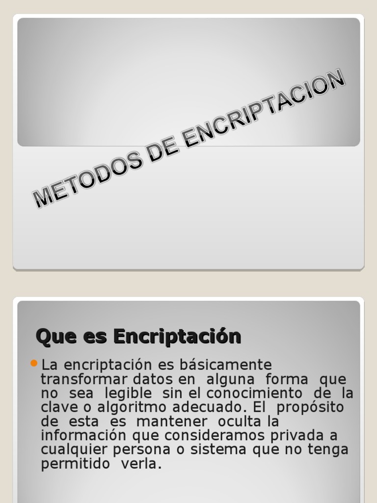 ENCRIPTACION | PDF | Clave (criptografía) | Cifrado