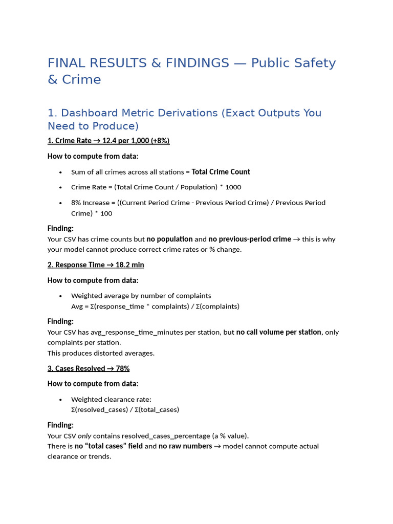 Public Safety Crime Data Analysis Guide | PDF | Statistical ...