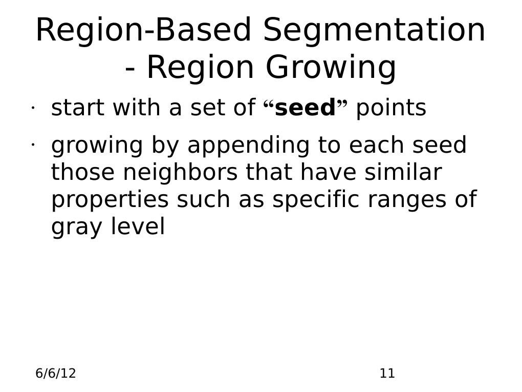 Region-Based Segmentation - Region Growing | PDF
