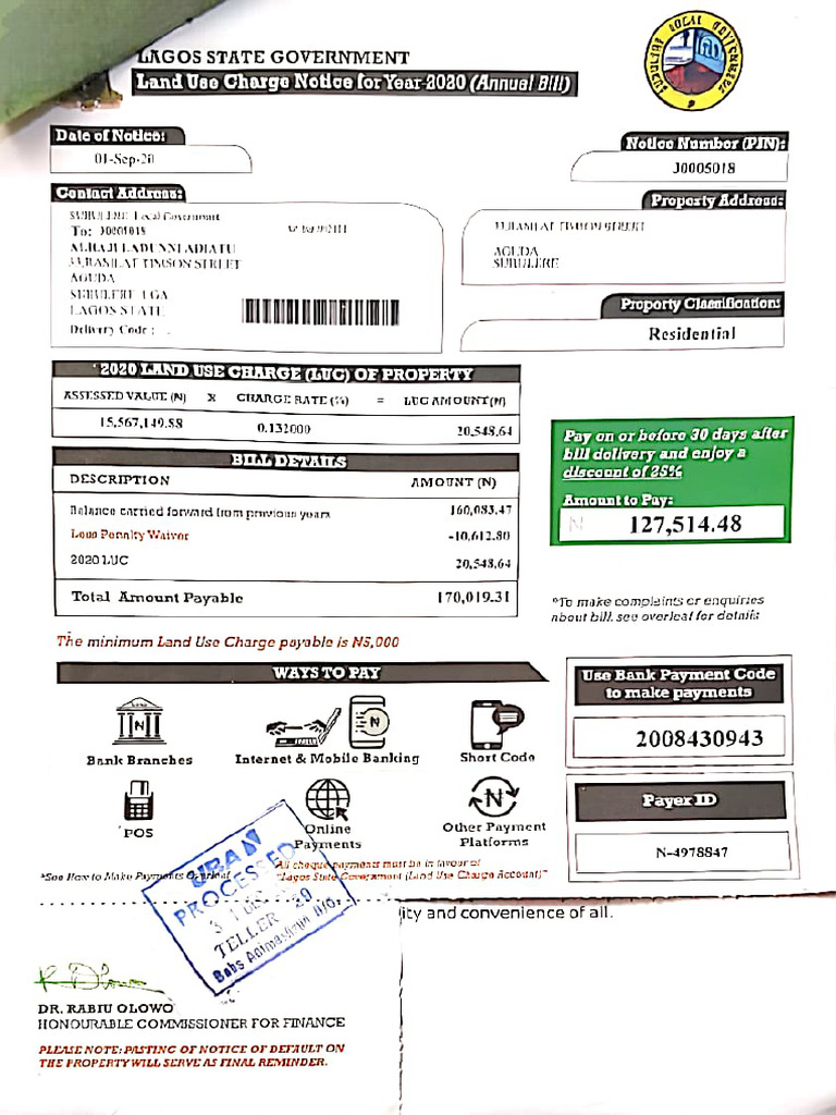 Land Use Charge | PDF