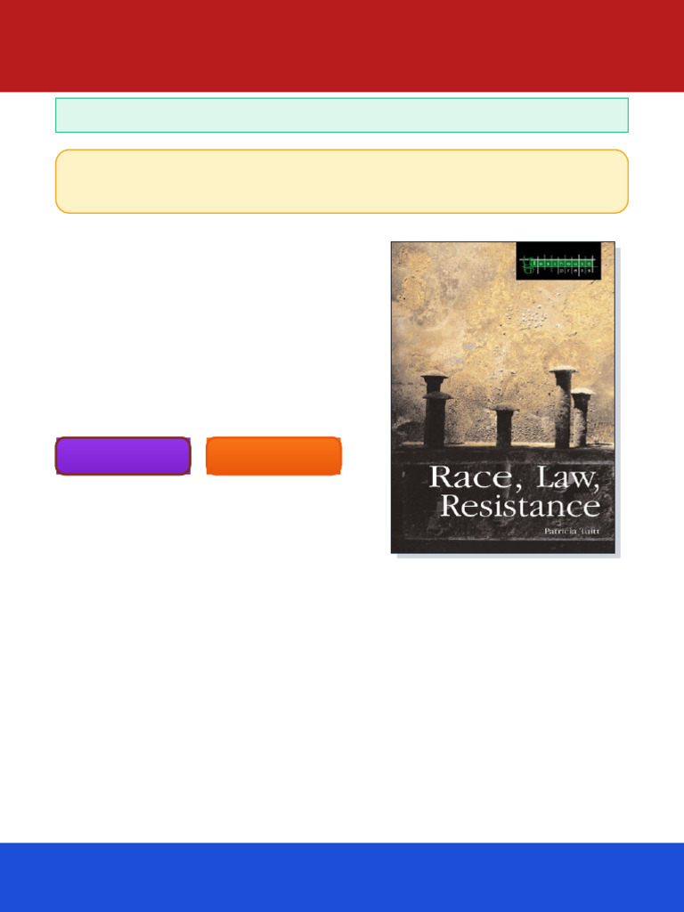 Race Law Resistance 1st Edition Patricia Tuitt Ebook Full-Length ...