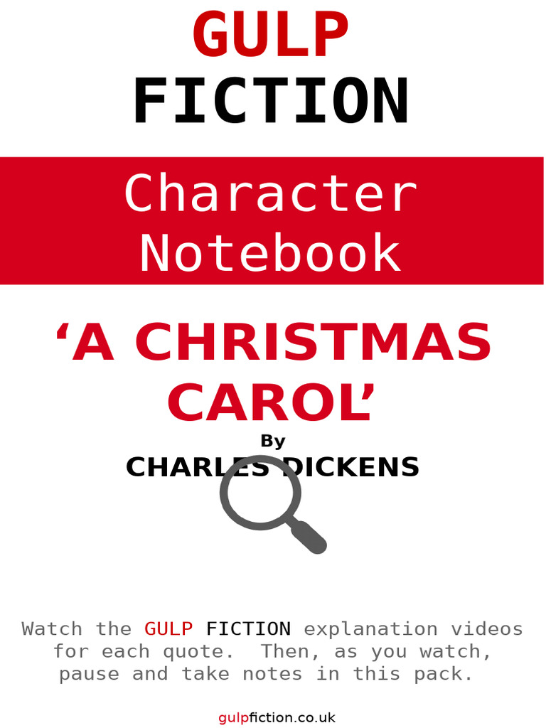 GULP FICTION: A Christmas Carol Notes | PDF | Ebenezer Scrooge | A ...