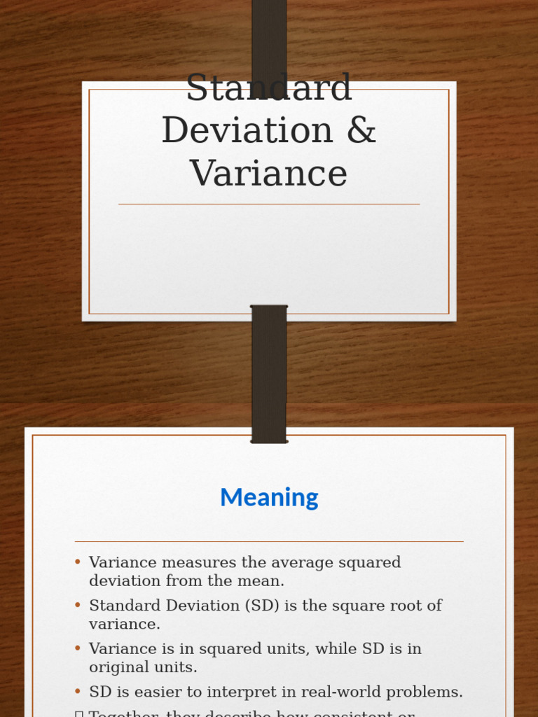 Understanding Standard Deviation & Variance | PDF