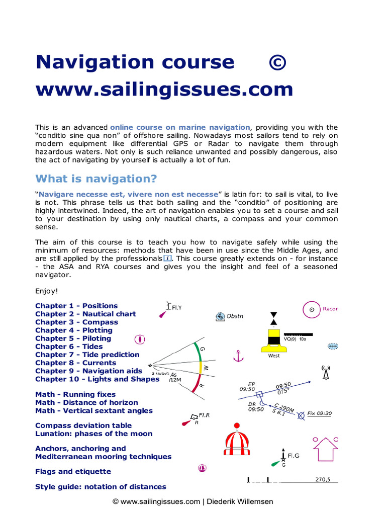Navigation Course | PDF | Latitude | Longitude