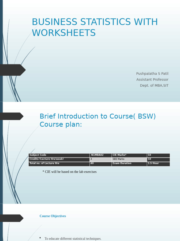 Introduction and Unit 1 | PDF | Statistics | Chart