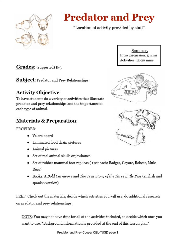 Predator and Prey Revised | PDF | Predation | Nail (Anatomy)
