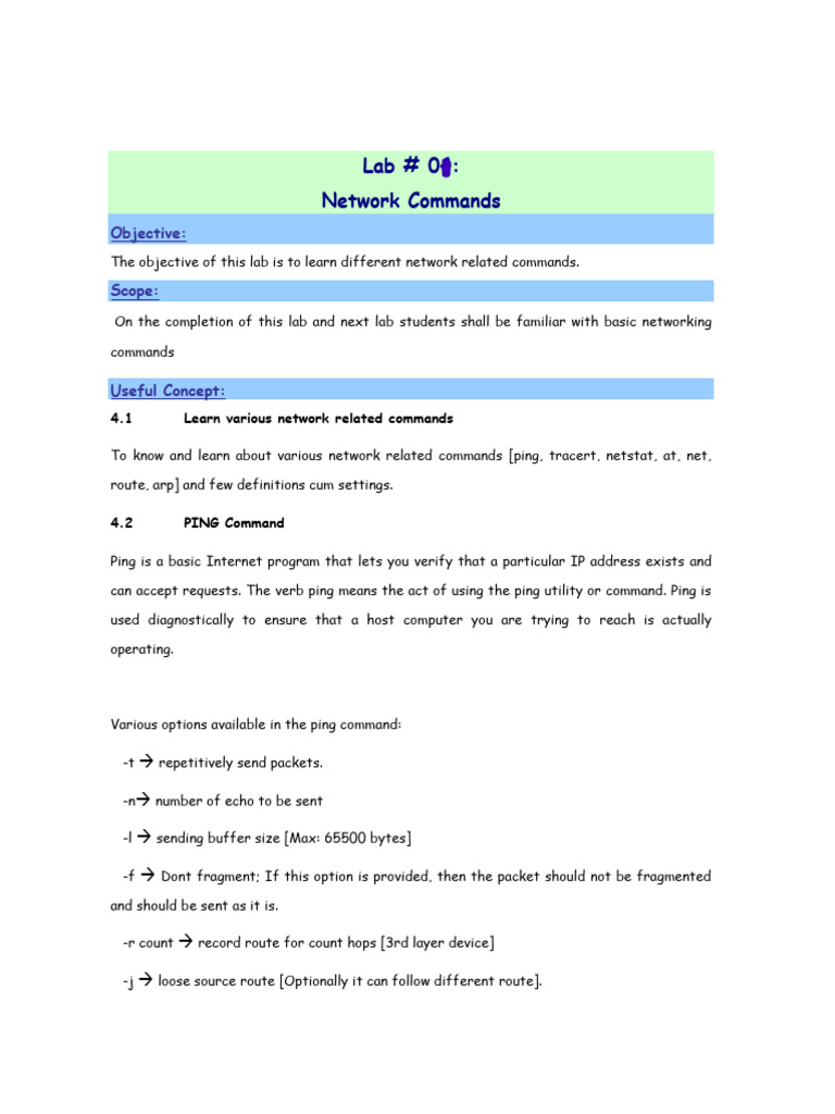 lab2 cmd | PDF | Computer Network | Internet Protocols