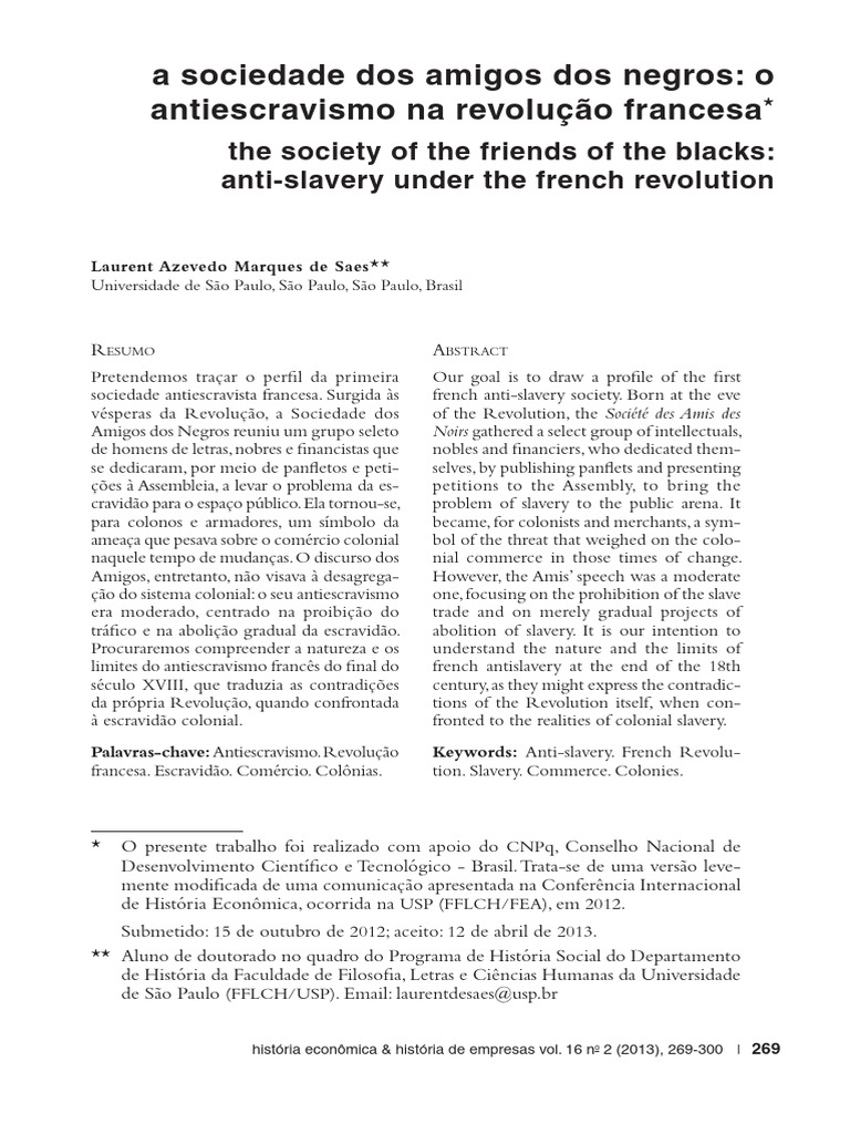 311-Artigo-1012-1047-10-20140609 | PDF | Escravidão | França