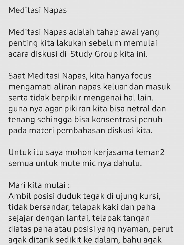 Meditasi Nafas - 250424 - 185406 | PDF