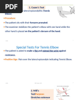 Elbow Joint Special Tests Overview | PDF | Elbow | Anatomical Terms Of ...
