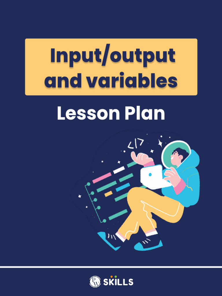 _Input output and variables | PDF | Reserved Word | Variable (Computer ...