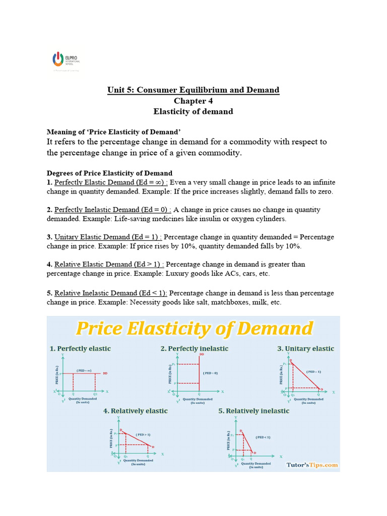 Chapter 4 (Elasticity of Demand) | PDF | Demand | Elasticity (Economics)