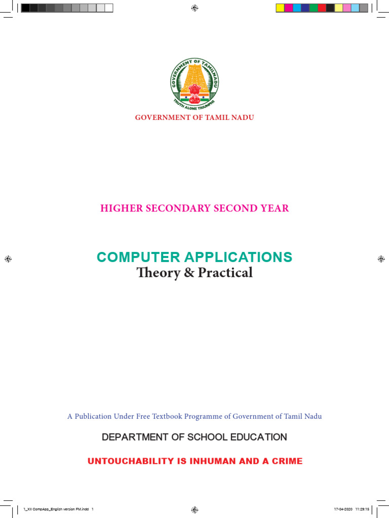 TN Board Class 12 Computer Applications Textbook | PDF | Video | Data ...