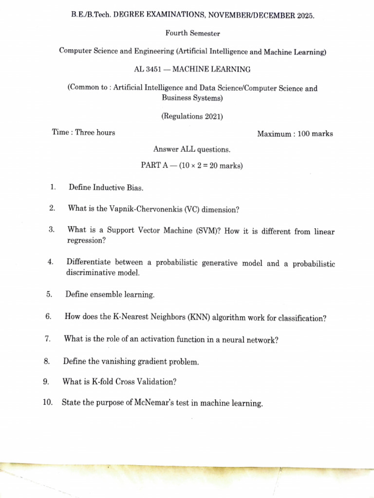 Al3451 | PDF | Machine Learning | Support Vector Machine