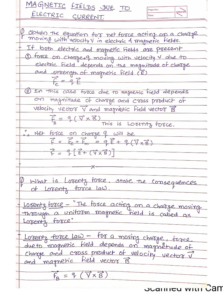 Magnetic Field Due To Electric Current | PDF