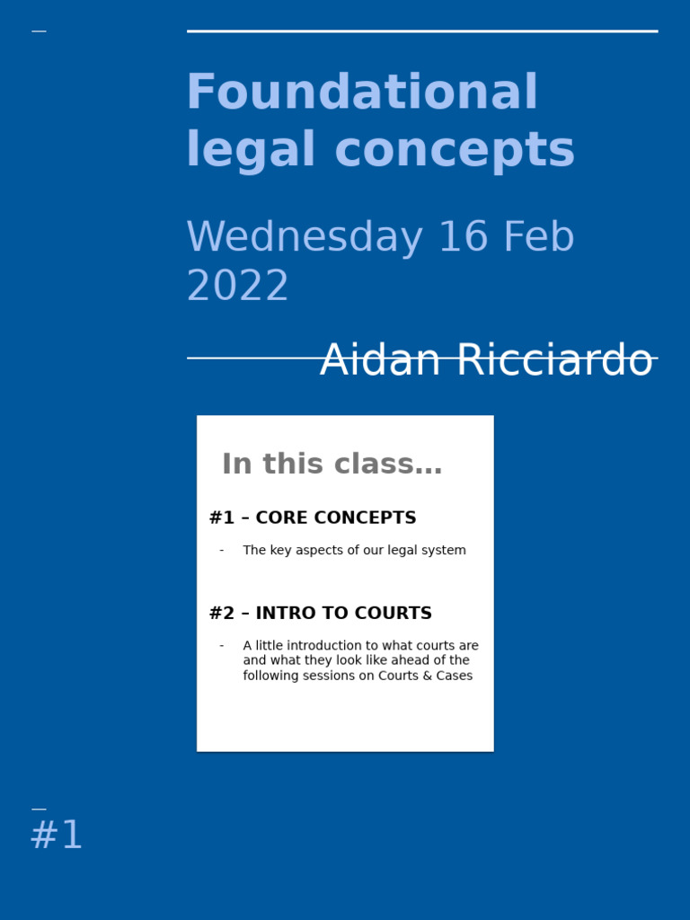 Legal Concepts and Court Systems Overview | PDF | States And ...