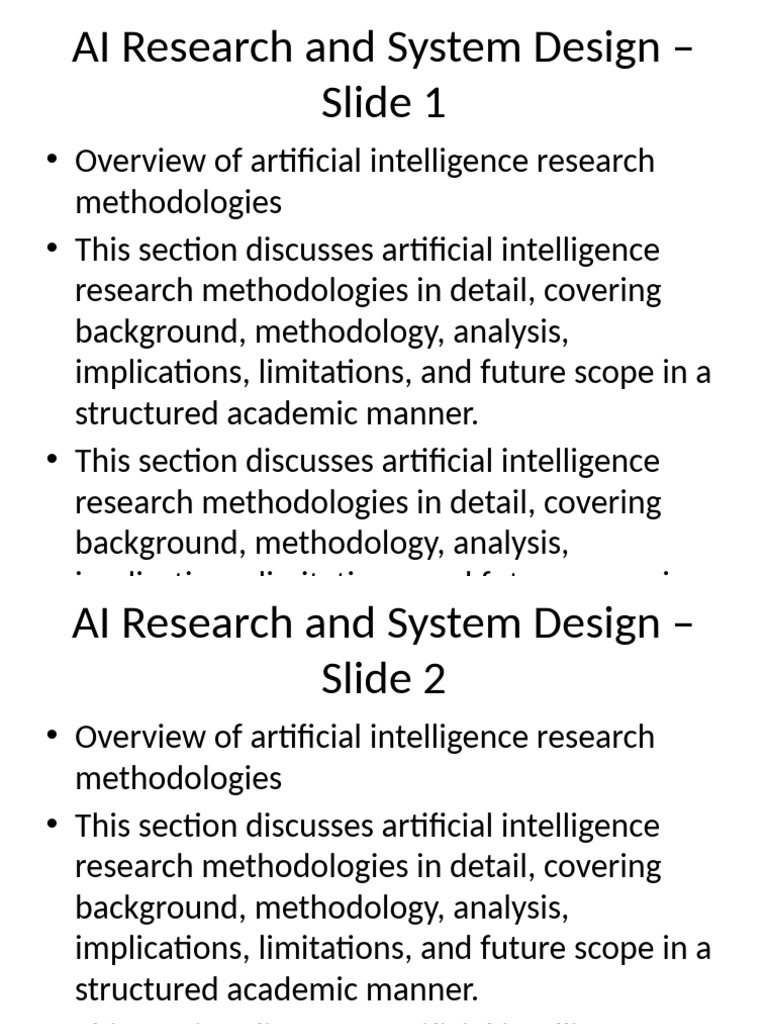 AI Research Methodologies Overview | PDF | Methodology | Artificial ...