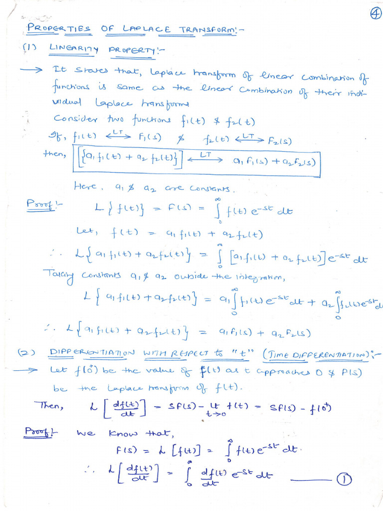 Unit 3 (Laplace Transform) | PDF