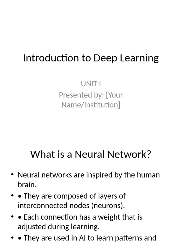 Deep Learning Basics: Neural Networks Explained | PDF