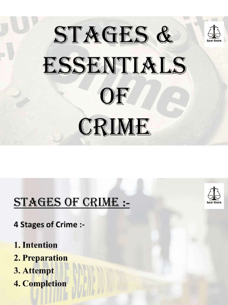Stages and Essentials of Crime-2 | PDF