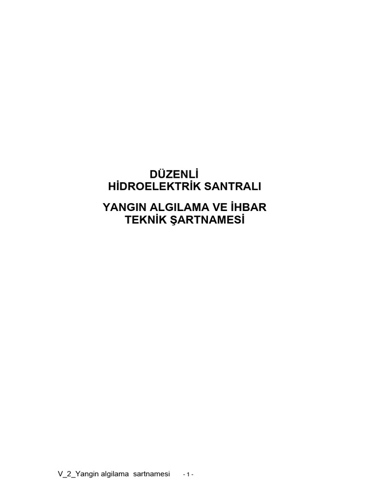 Yangin Algilama Sartnamesi | PDF