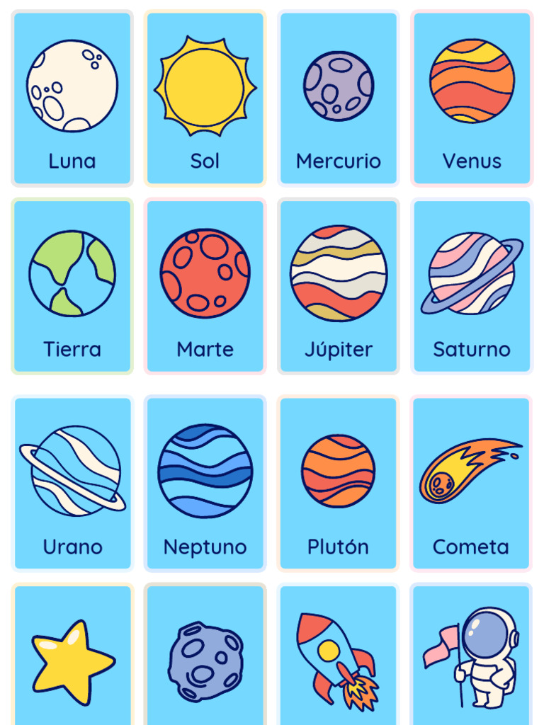 Flash Cards Planetas | PDF