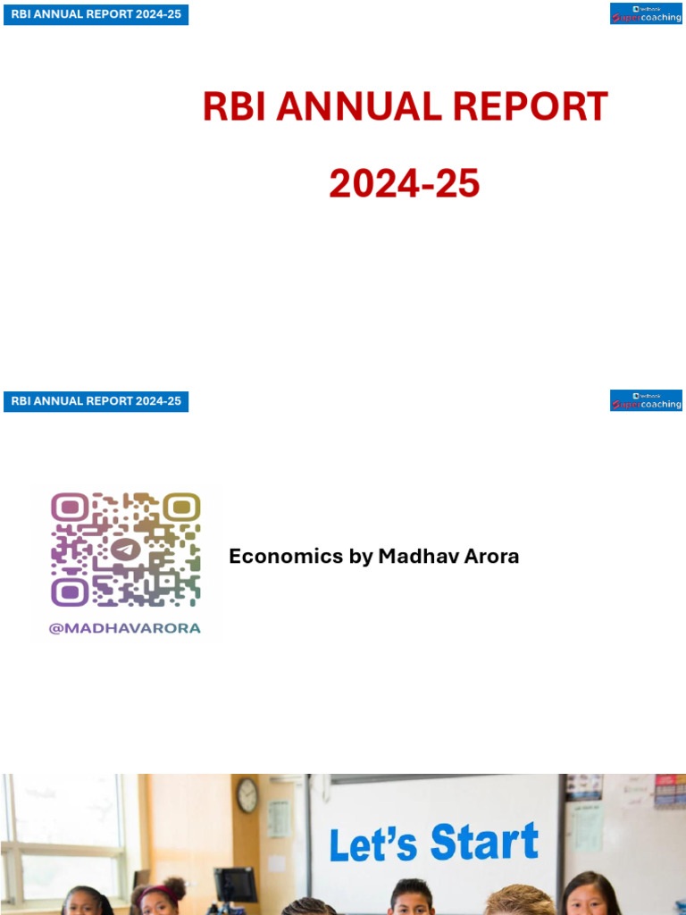 RBI Annual Report 2024-25 Overview | PDF | Inflation | Reserve Bank Of ...