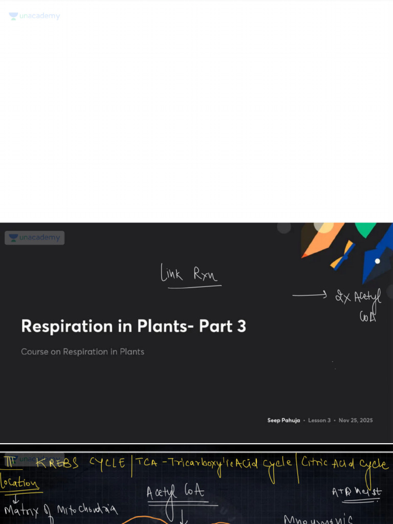 Respiration in Plants Part 3 With Anno | PDF