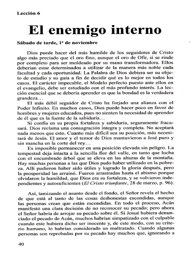 08-11-25 El Enemigo Interno | PDF