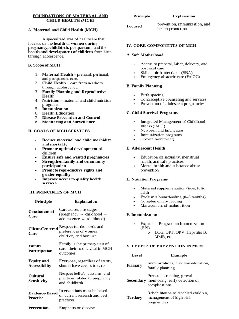 Maternal and Child Health Overview | PDF | Maternal Health | Breastfeeding
