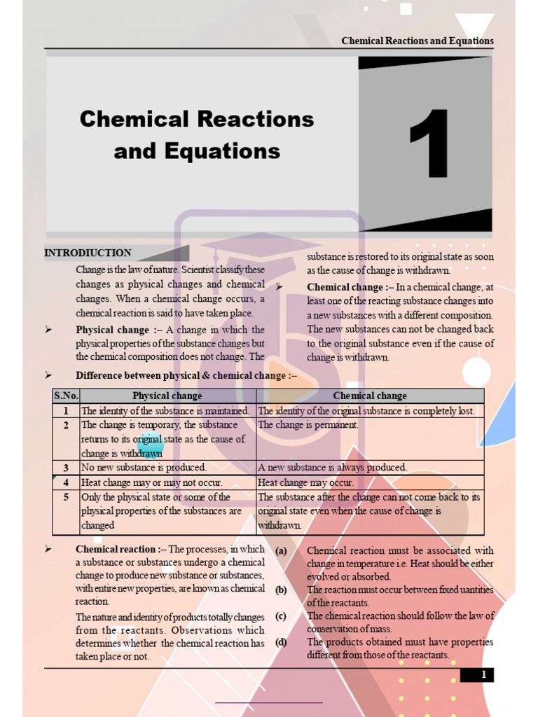 Chemical Reactions and Equations Explained | PDF | Redox | Valence ...