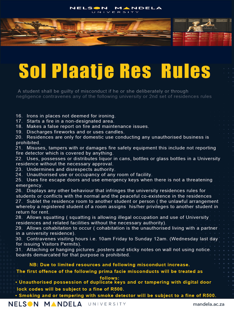 2023 Updated Sol Plaatje Res 2nd Set of Rules Poster (1) Copy (004) | PDF