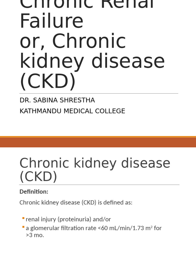 Chronic Renal Failure | PDF | Chronic Kidney Disease | Kidney