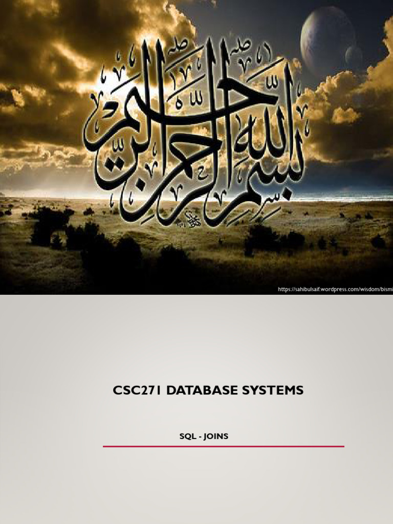 Joins. Database systems. Self join examples | PDF | Information ...