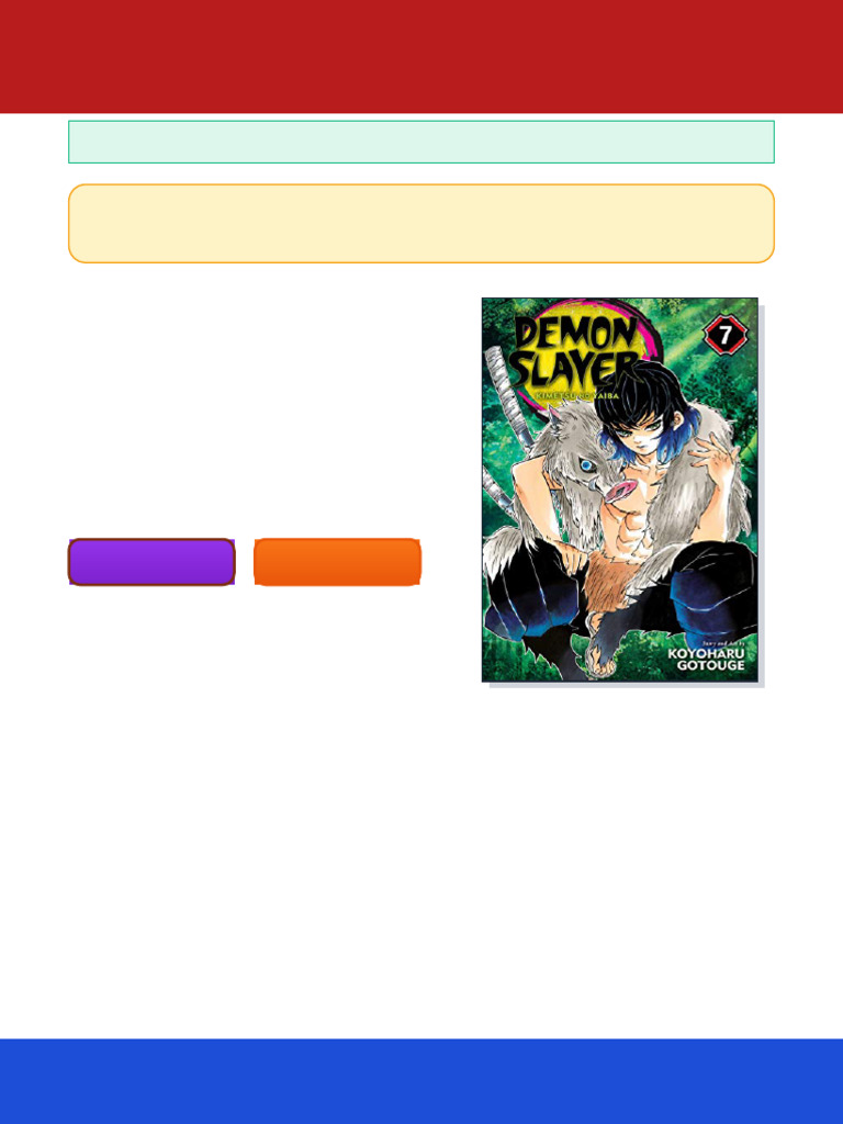 Demon Slayer Kimetsu No Yaiba Vol 7 Koyoharu Gotouge Ebook Accessible ...