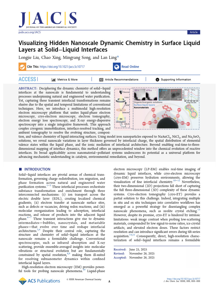 Visualizing Hidden Nanoscale Dynamic Chemistry in Surface Liquid Layers ...