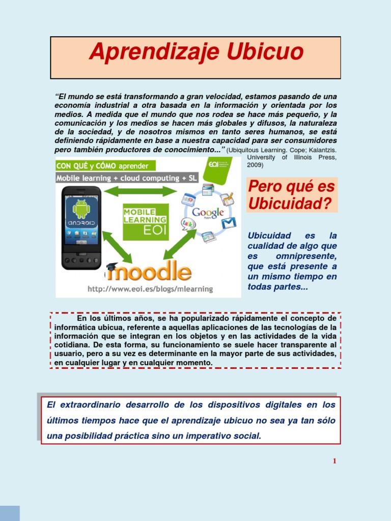 Aprendizaje Ubicuo - Manuel Anido | PDF | Aprendizaje | Conocimiento